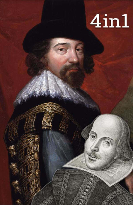 4in1. Mask of Shakespeare and Mysteries of Bacon, Book by Cartier and Secrets of the NSA